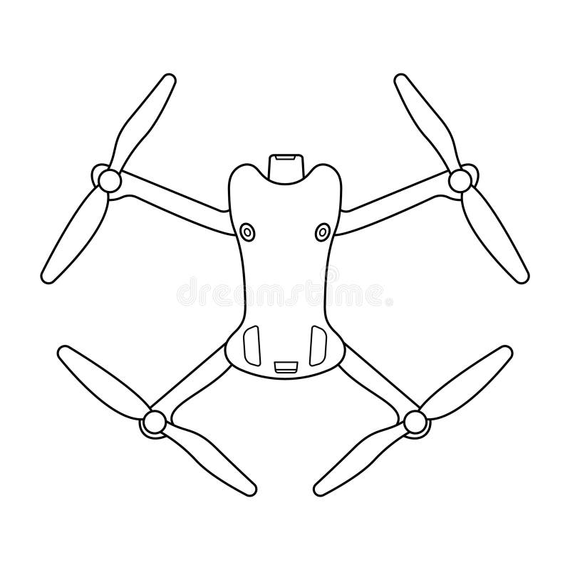 Futuristic Quadcopter Drone Vector Illustration Stock Vector ...