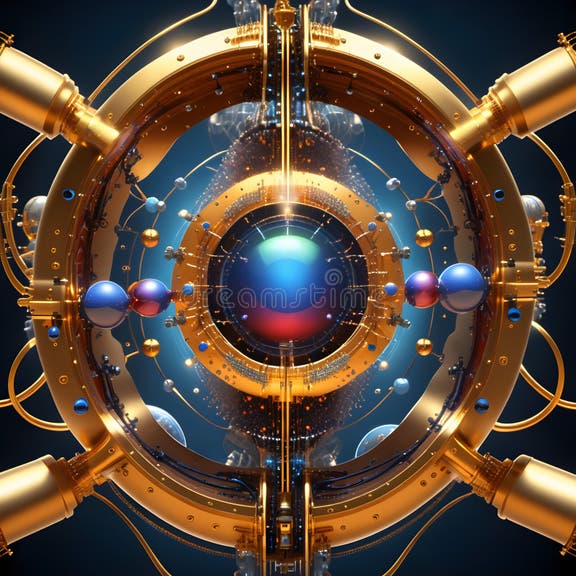 Futuristic Quantum Collider Energy Core Stock Photo - Image of design, highenergy: 367144716