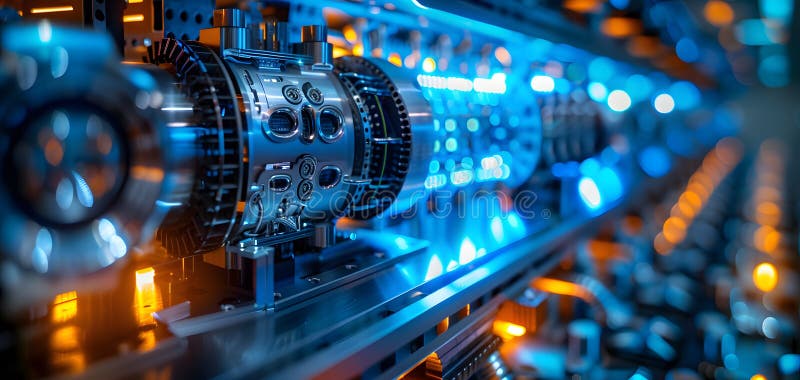 Futuristic Quantum Computer Components in a High-Tech Laboratory ...