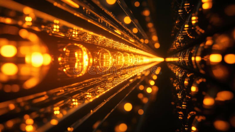 Futuristic Quantum Computer Lab Featuring Glowing Qubits Illuminating a ...