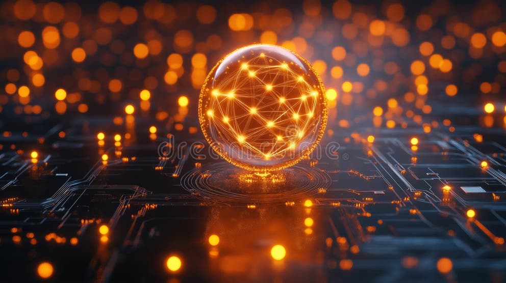 Futuristic Quantum Computing Concept with Glowing Atoms and Advanced ...