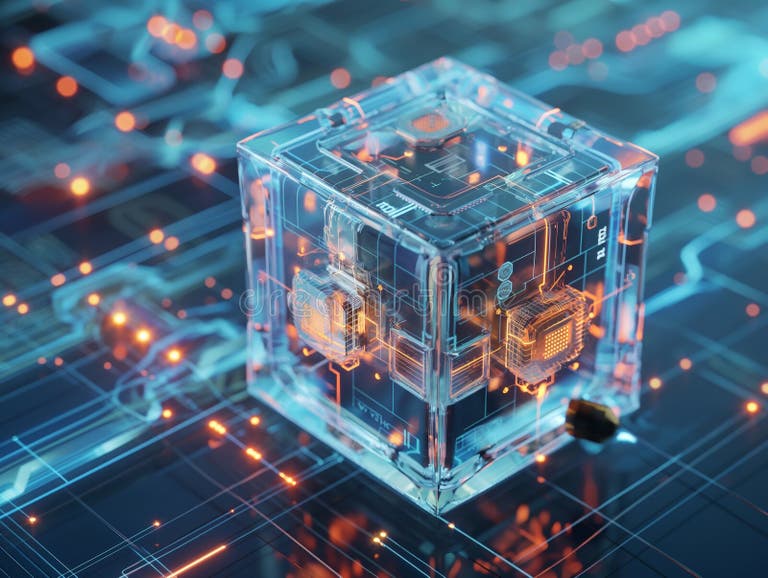 Futuristic Technology Quantum Computing Chip Glowing Circuits Stock ... Futuristic Technology Quantum Computing Chip Glowing Circuits Stock ...