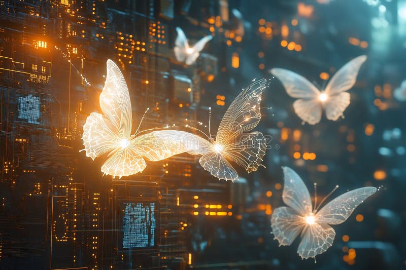 Futuristic Quantum Computing Network with Ethereal Butterfly Interfaces ...