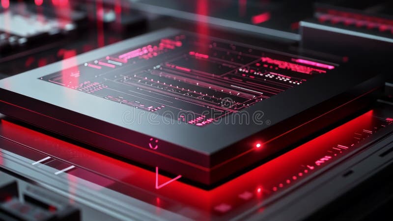 Futuristic Quantum Computing Processing Unit Showing Running Code in Server Room Stock Footage ...