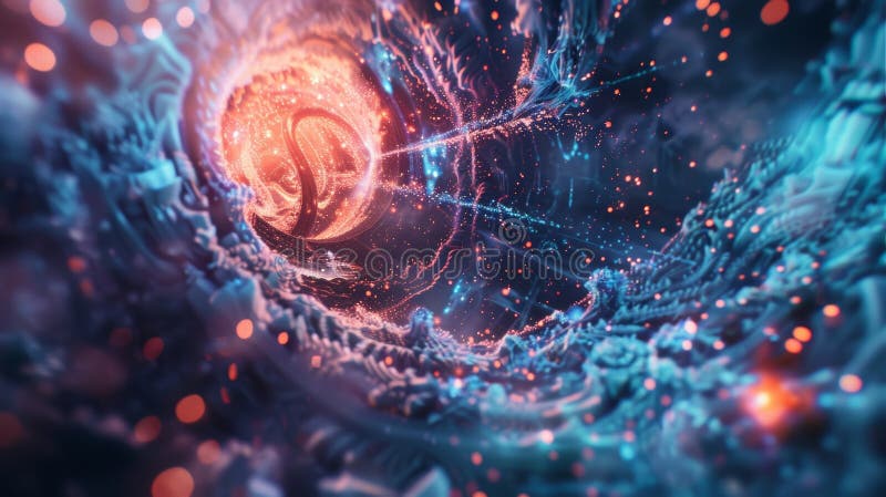 Futuristic Quantum Computing Technology Creating Energy and Particles ...