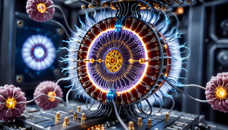 Futuristic Quantum Core: High-Tech Energy Generator in Sci-Fi Setting ...
