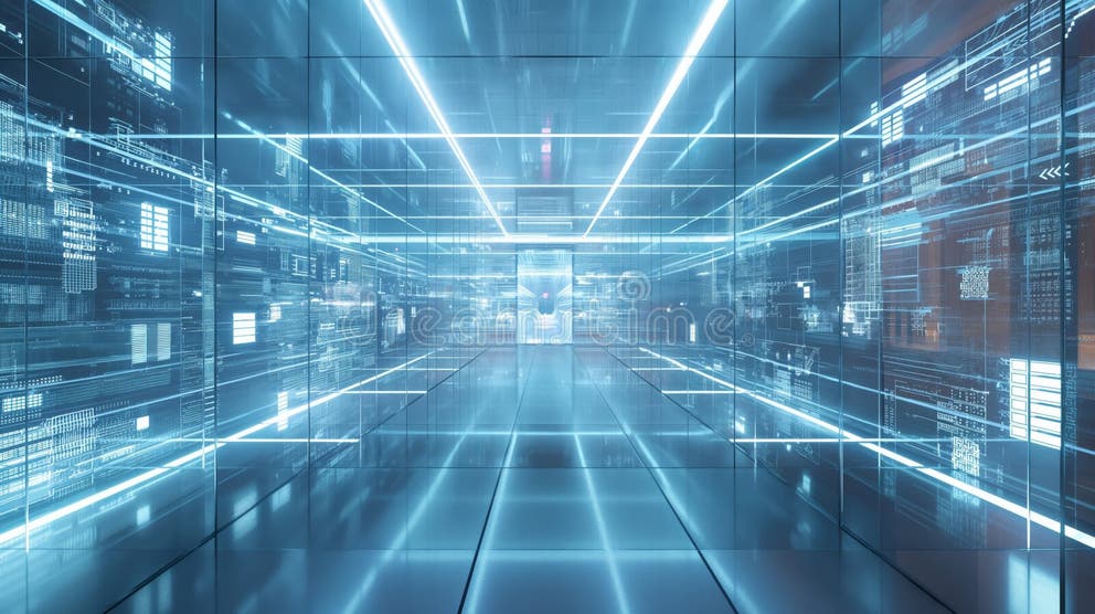 Futuristic Quantum Data Center with Advanced Technology and Digital ...