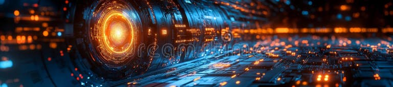 Futuristic Quantum Machine with Rotating Components and Digital Light ...