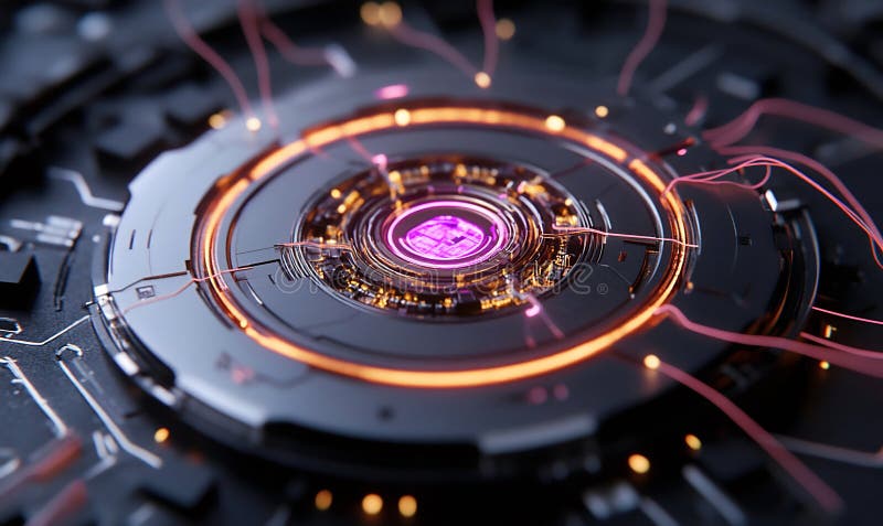 Quantum Processor Chip Glowing Core Stock Photos - Free & Royalty-Free ...