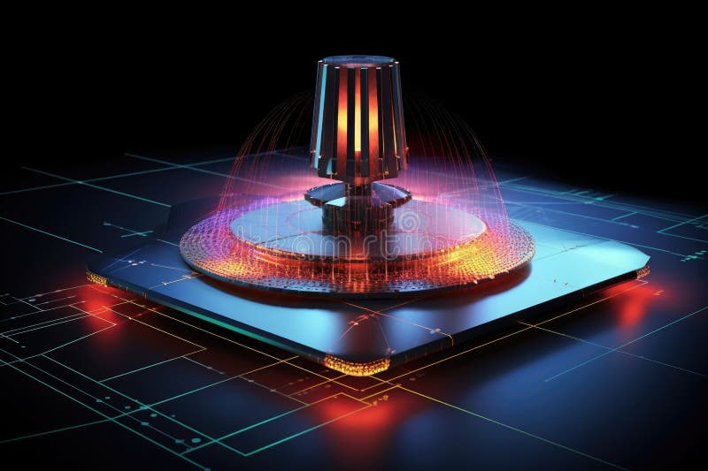 Futuristic Quantum Radar Concept Design Stock Photo - Image of ...