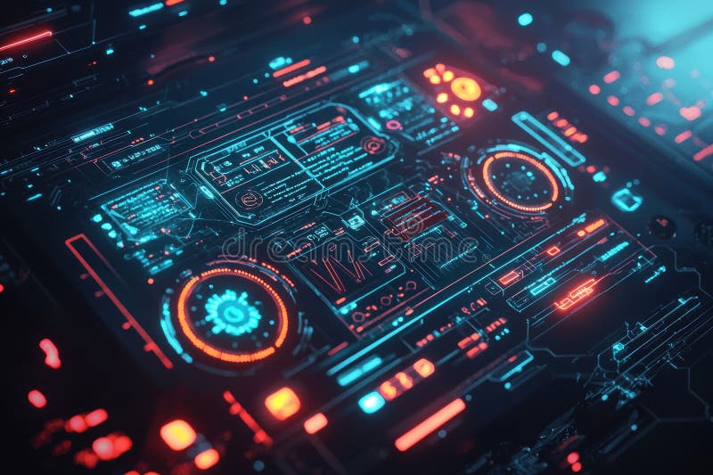 Futuristic Quiz Interface with Holographic Visuals and High-Tech ...