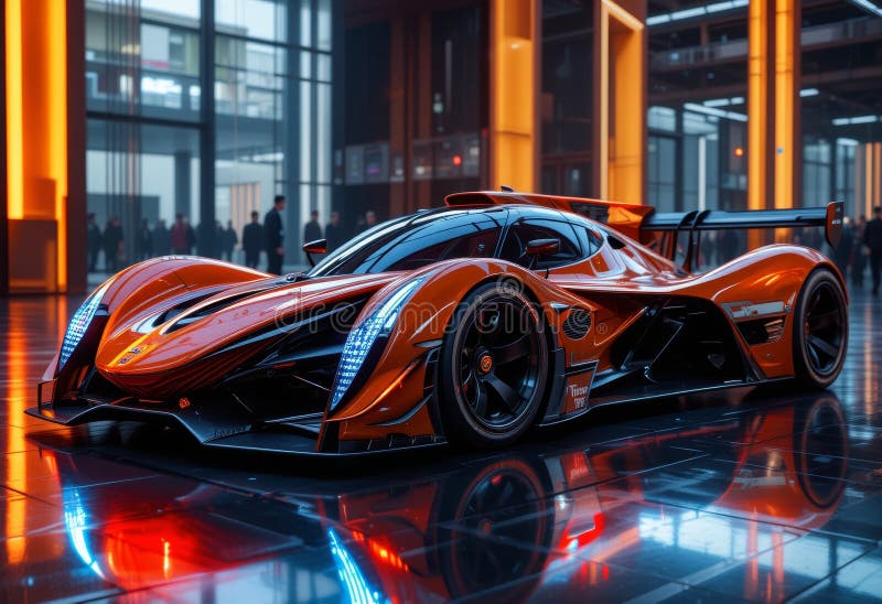 Futuristic racing car. stock image. Image of speed, design - 372108377