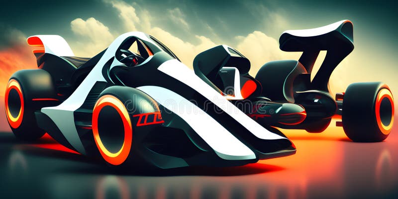Futuristic Racing Formula, Generative AI Illustration Stock Image ...