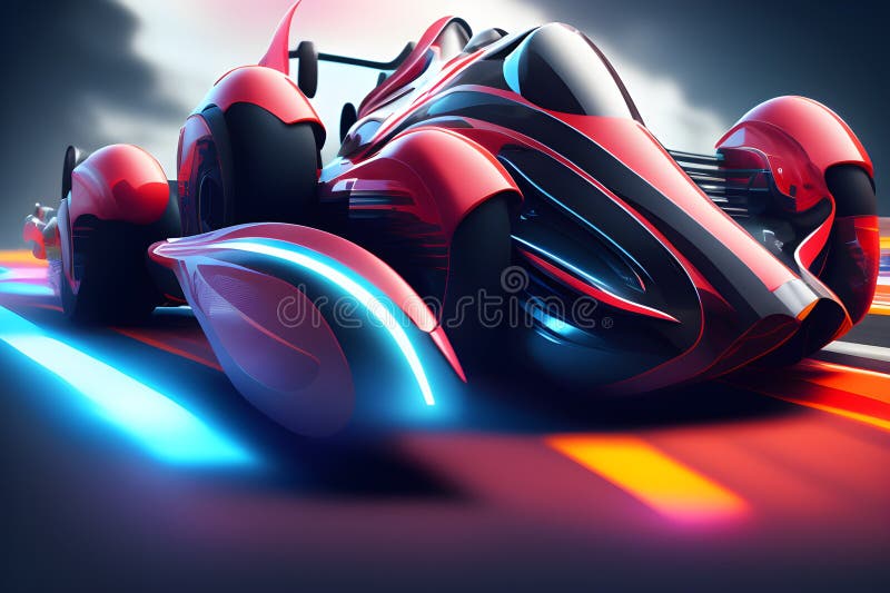 Futuristic Racing Formula, Generative AI Illustration Stock ...