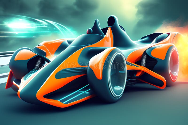 Futuristic Racing Formula, Generative AI Illustration Stock ...