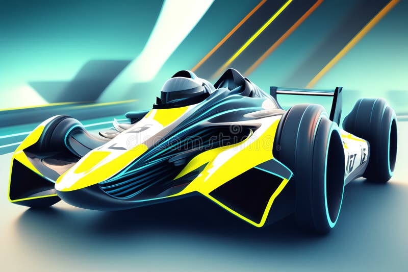 Futuristic Racing Formula, Generative AI Illustration Stock ...