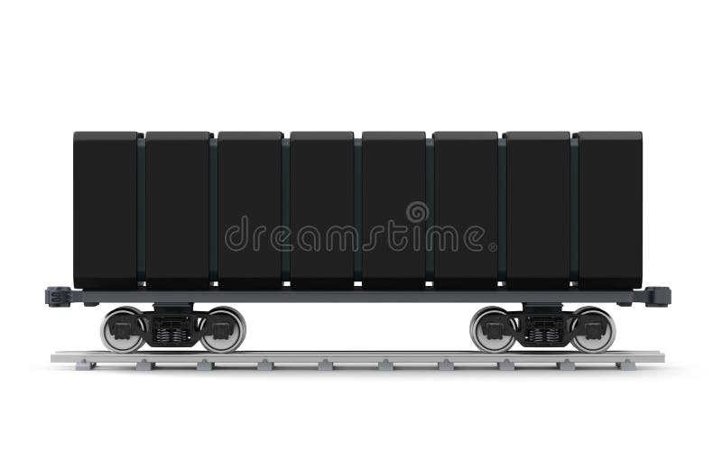 Freight Train Car Side View