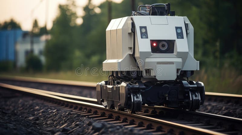 A Futuristic Railway Robot, Equipped with Advanced Technology ...