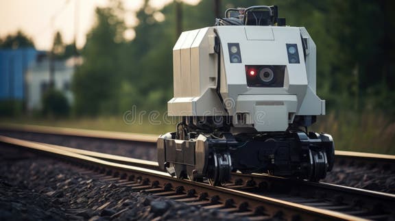 A Futuristic Railway Robot, Equipped with Advanced Technology ...