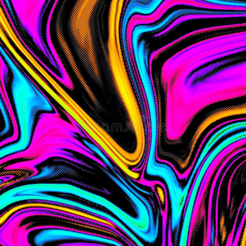 Futuristic Rainbow Colors Liquid Abstract Stock Illustration ...