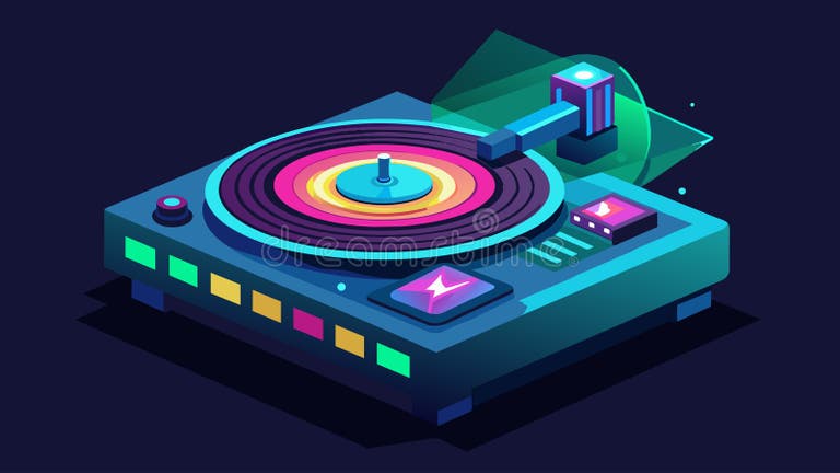 A Futuristic Record Player with Programmable LED Lights that Change ...