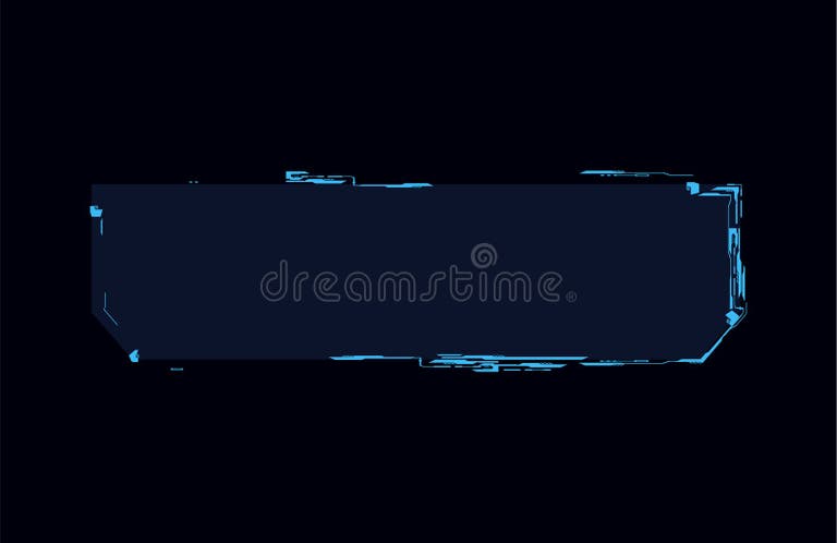 Futuristic Rectangular Frame, Vector Illustration for Web Design ...