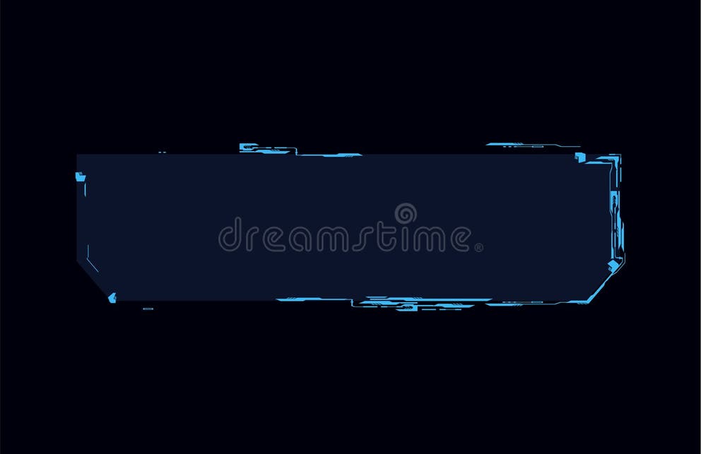 Futuristic Rectangular Frame, Vector Illustration for Web Design ...