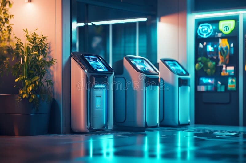 Futuristic Recycle Bin in Modern Smart Home. Waste Management System ...