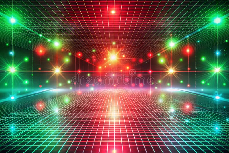 Futuristic Red Background Design, Abstract Background with Grid Pattern ...