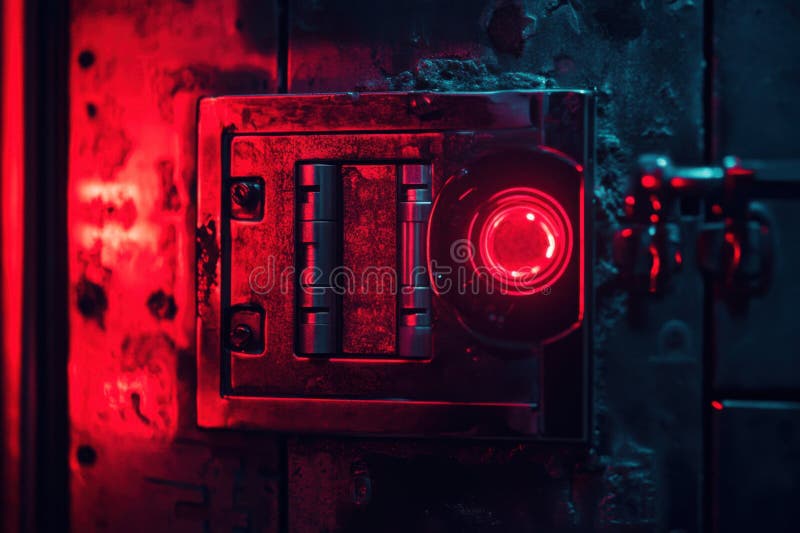 Futuristic Red Control Panel Stock Photo - Image of electrics ...