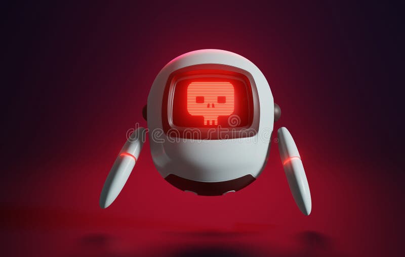 Futuristic Red Eyed Robots in a Cyber World Embracing the AI Revolution ...