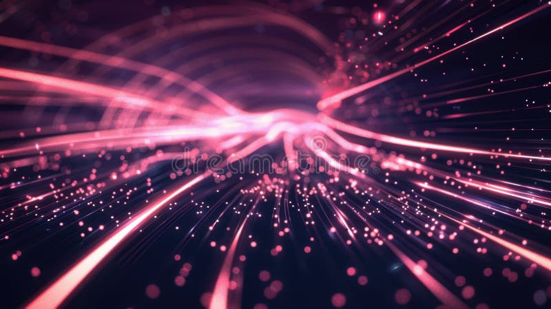 Futuristic Red Fiber Optic Lights Digital Background Stock Image ...