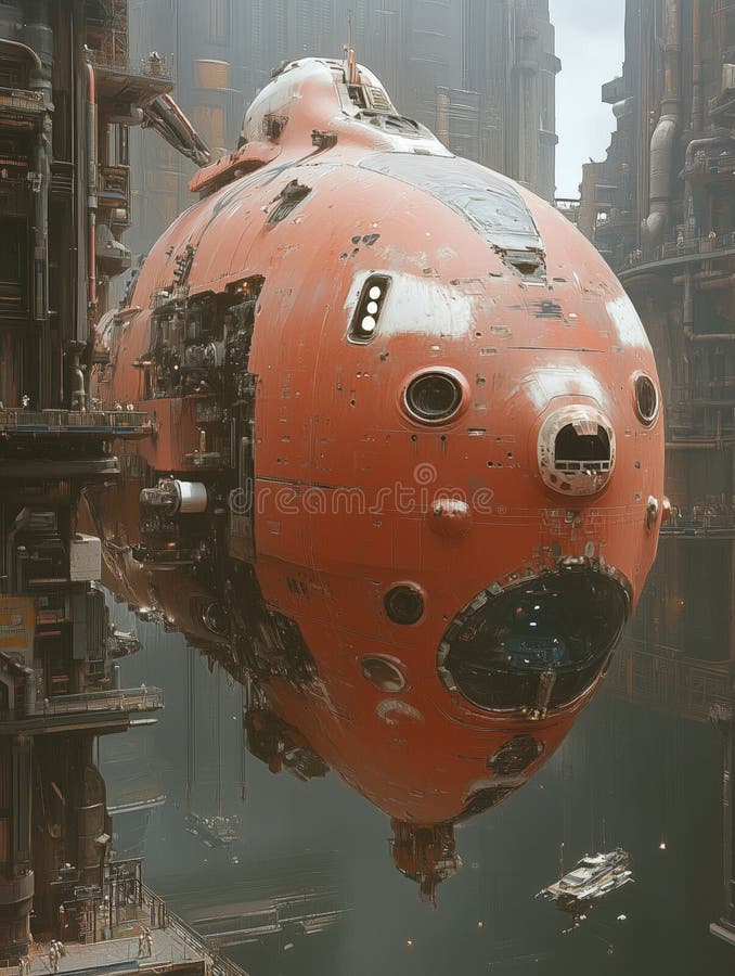 Giant Red Megastructure in Space Space Background Generative by AI ...