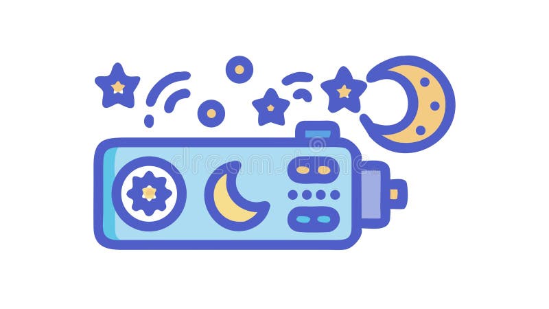 Futuristic Remote Control with Night Sky Display, Smart Device, Vector ...