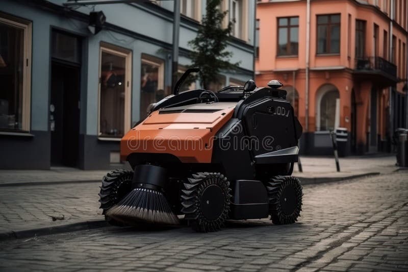 Futuristic Remote Controlled Garbage Collection Machine. Stock ...