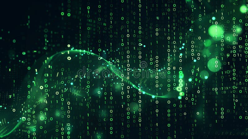 Digital Green DNA Matrix Design Stock Image - Image of tech, generated ...