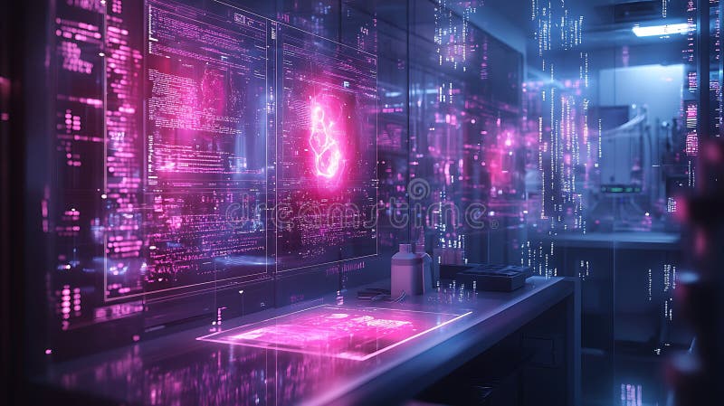 Futuristic Representation Dna Test Report Stock Image - Image of ...