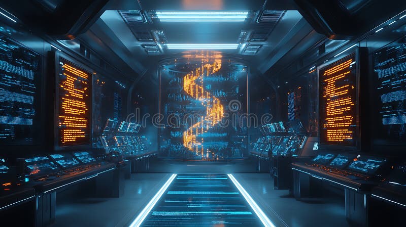 Futuristic Representation Dna Test Report Stock Image - Image of ...