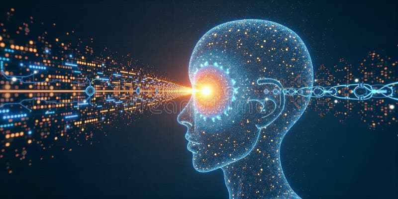 Neurotechnology: Advanced Brain Communication System Stock Illustration ...