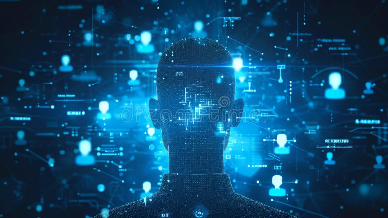 Futuristic Representation of Human Interface Stock Photo - Image of ...