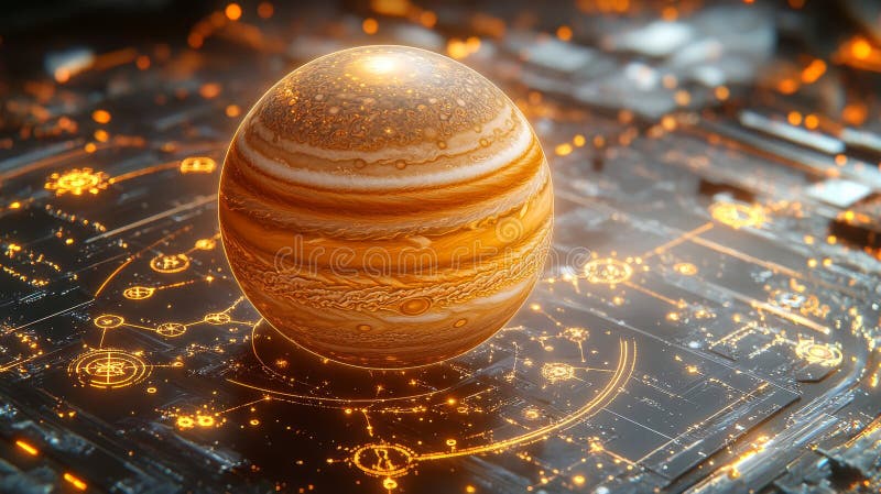 Futuristic Representation of Jupiter As a Holographic Display in a ...