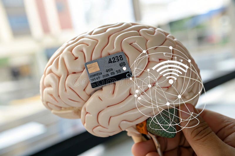 Robot Hand Machine Learning And Big Data Visualization In Ai Technology Stock Illustration