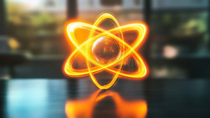 Futuristic Nuclear Fusion Reactor Core Glowing with Energy Stock Photo ...
