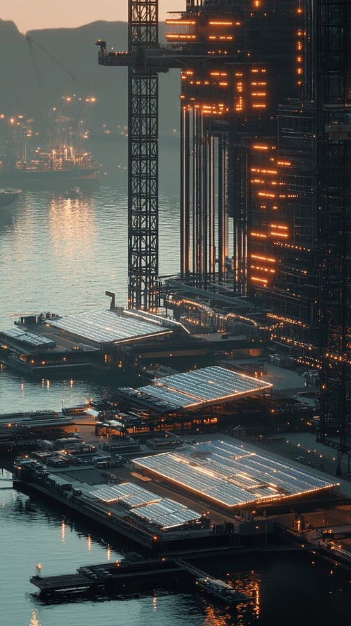 Futuristic Research Facility Under Construction in a Dynamic ...