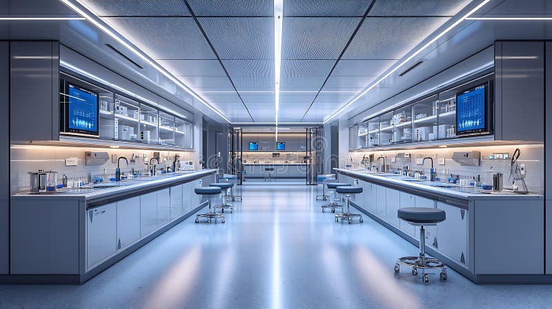 Futuristic Research Lab Featuring Advanced Technology and AI Tools ...