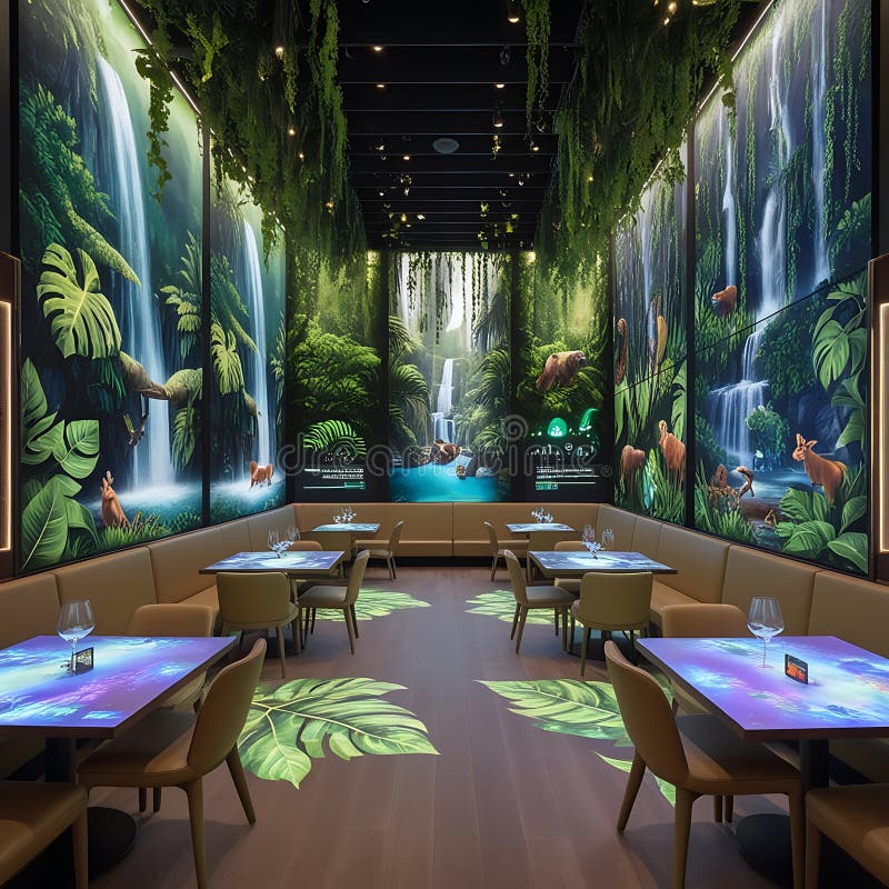The Futuristic Restaurant Features a Rainforest-inspired Design Idea ...