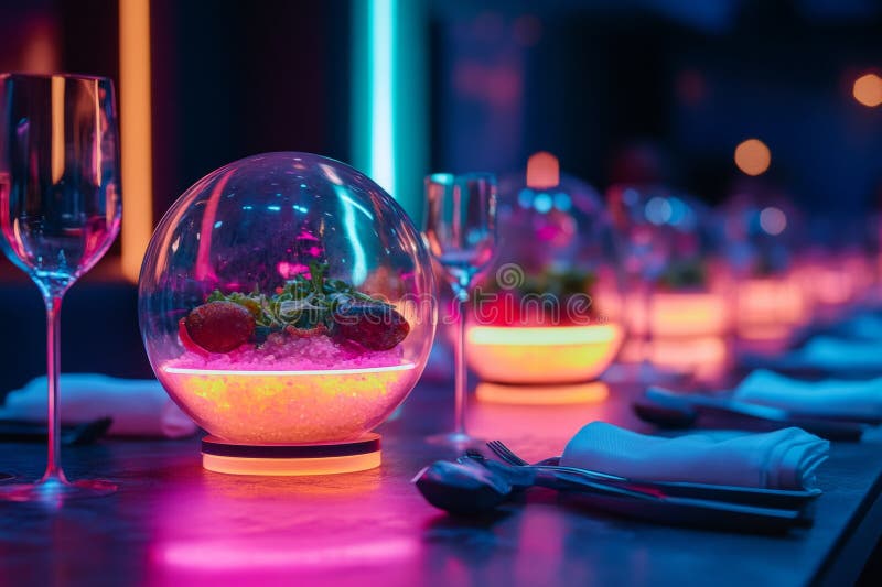 Futuristic Restaurant Table is Serving Creative Dishes Under Glass ...
