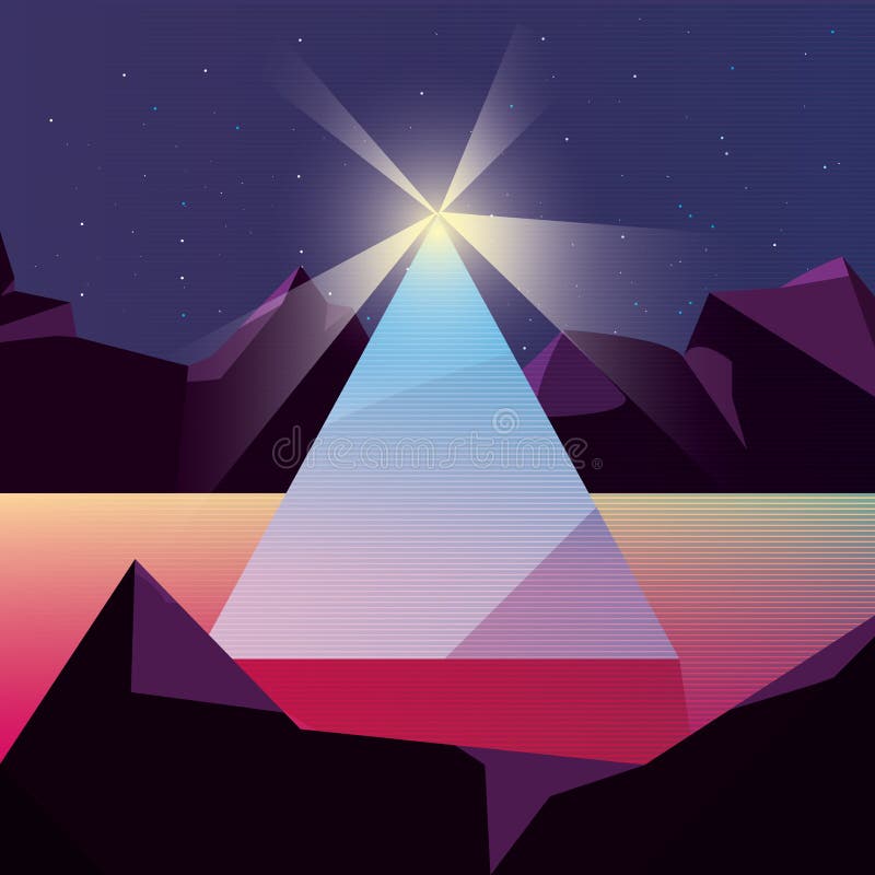 Futuristic and Retrowave Design Stock Vector - Illustration of graphic ...