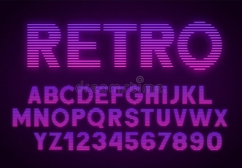 Retrowave Font Stock Illustrations – 832 Retrowave Font Stock ...