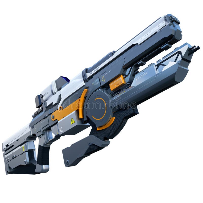 Futuristic rifle stock illustration. Illustration of force - 53781373
